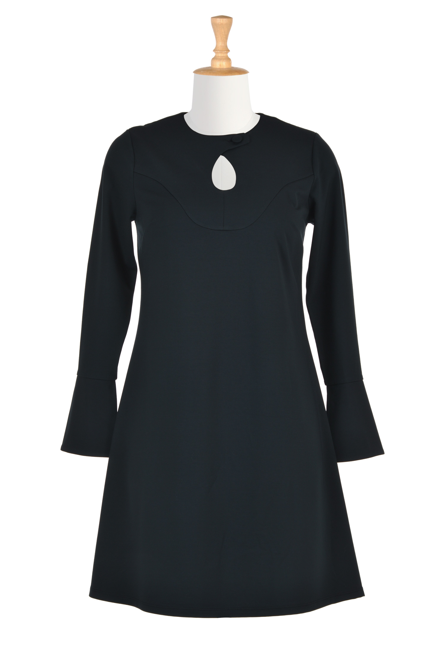 Shop Teardrop keyhole ponte knit shift dress | eShakti