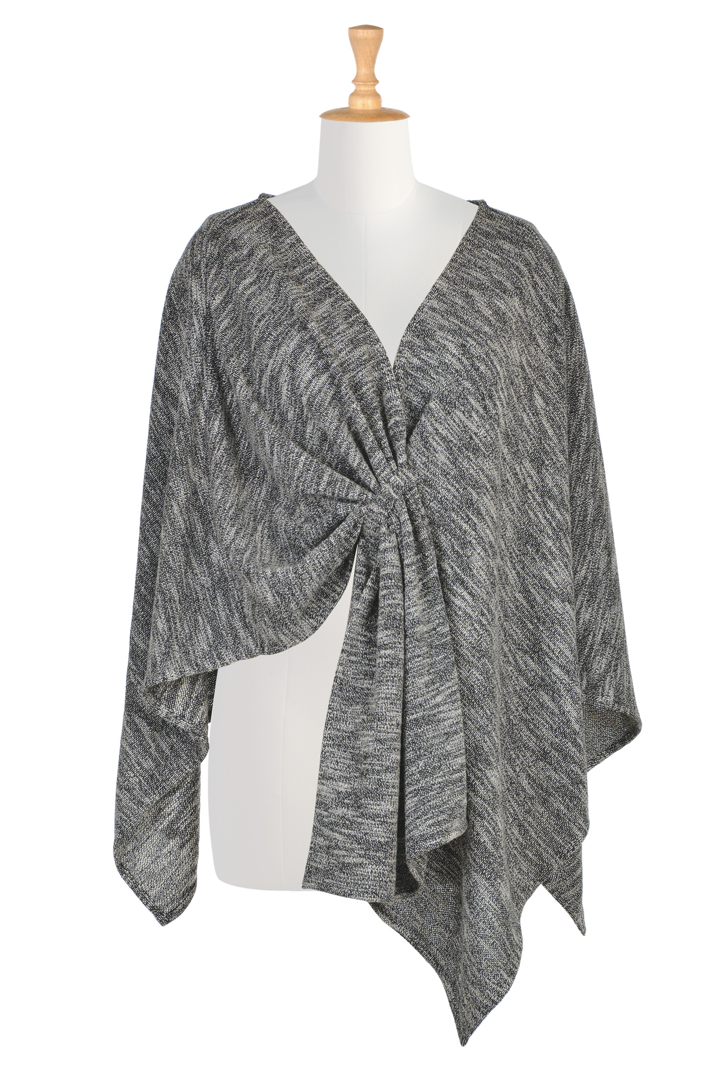 Shop Space dyed sweater knit cape | eShakti