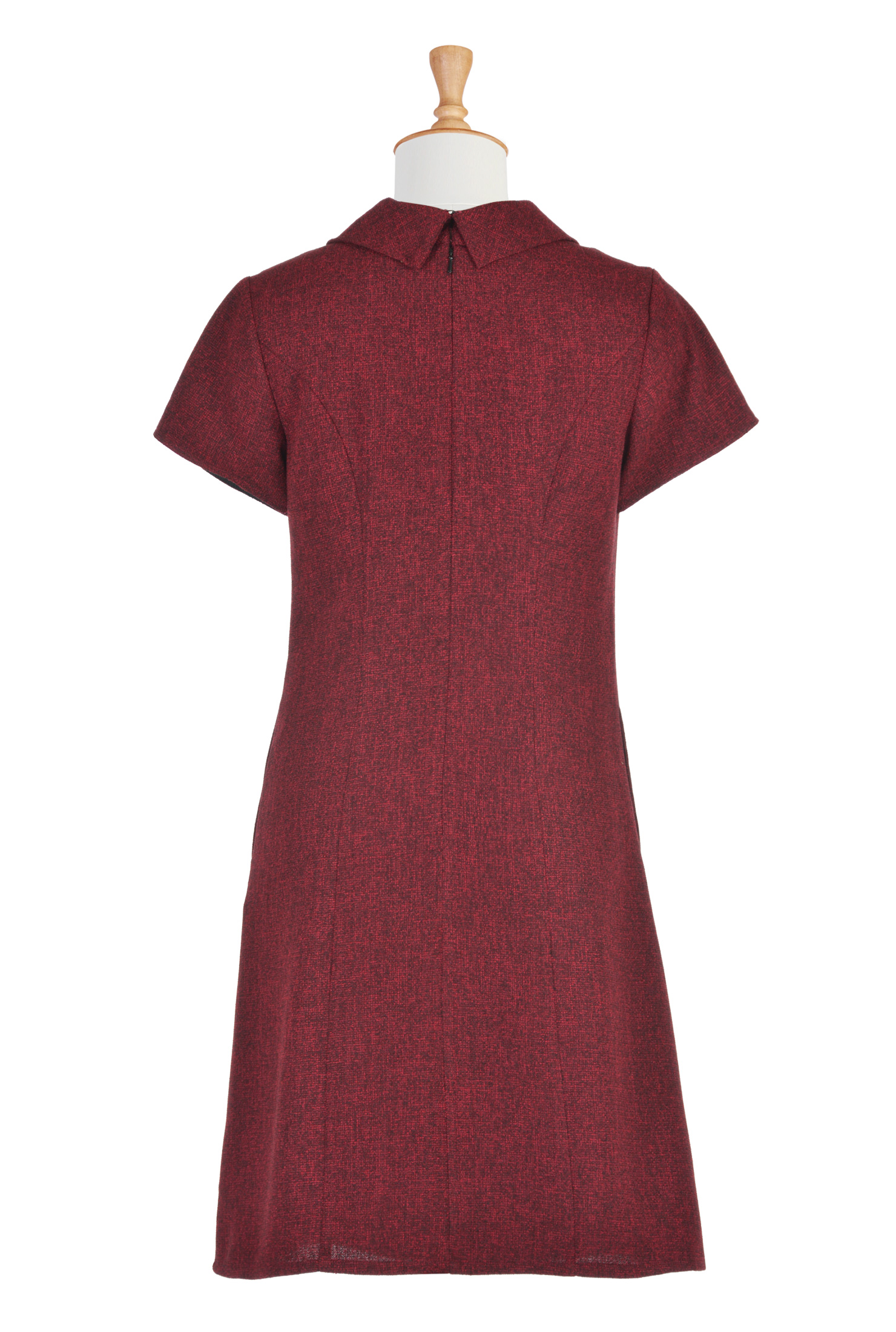 Shop Bow tie roll collar shift dress | eShakti