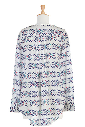 Shop Tile print split neck tunic | eShakti