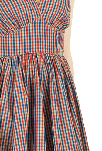 Shop Halter style gingham check dress | eShakti