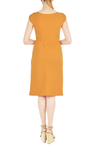 Shop Asymmetric neck double cloth dress | eShakti