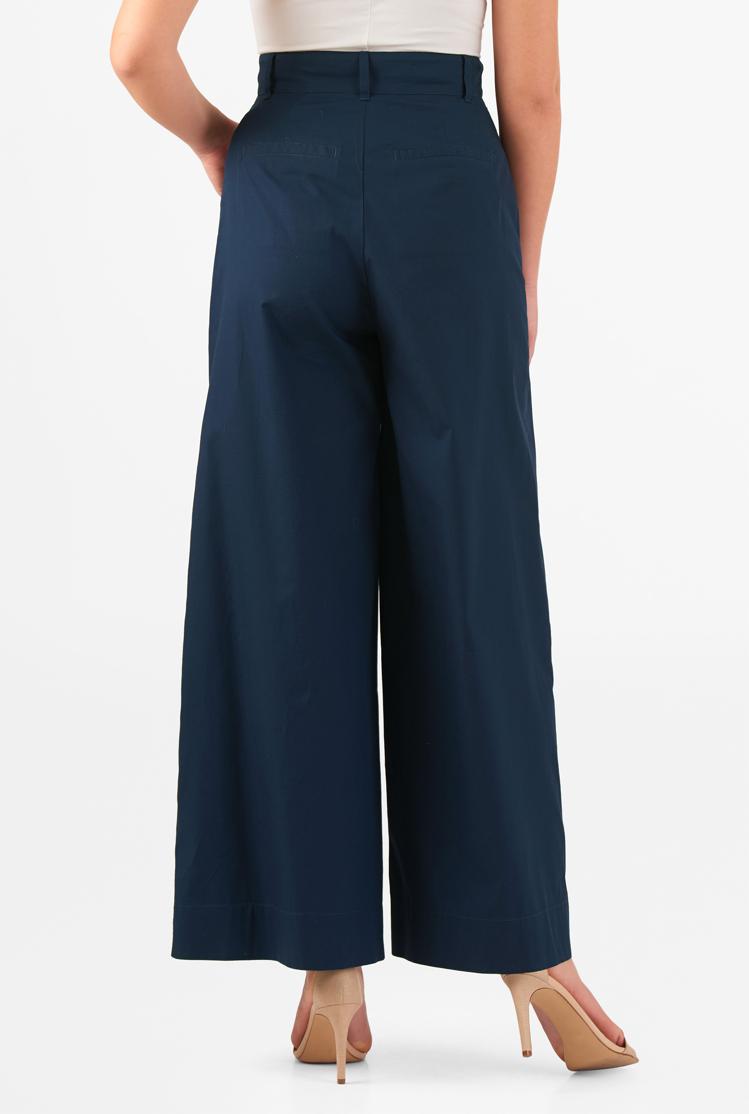 Shop Cotton poplin palazzo pants | eShakti