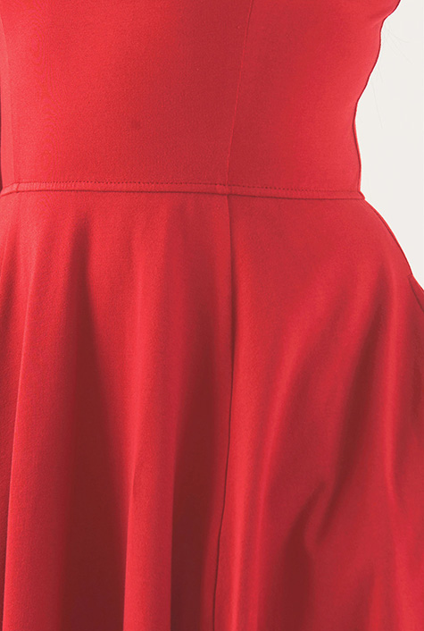 Shop Cotton knit fit-and-flare dress | eShakti