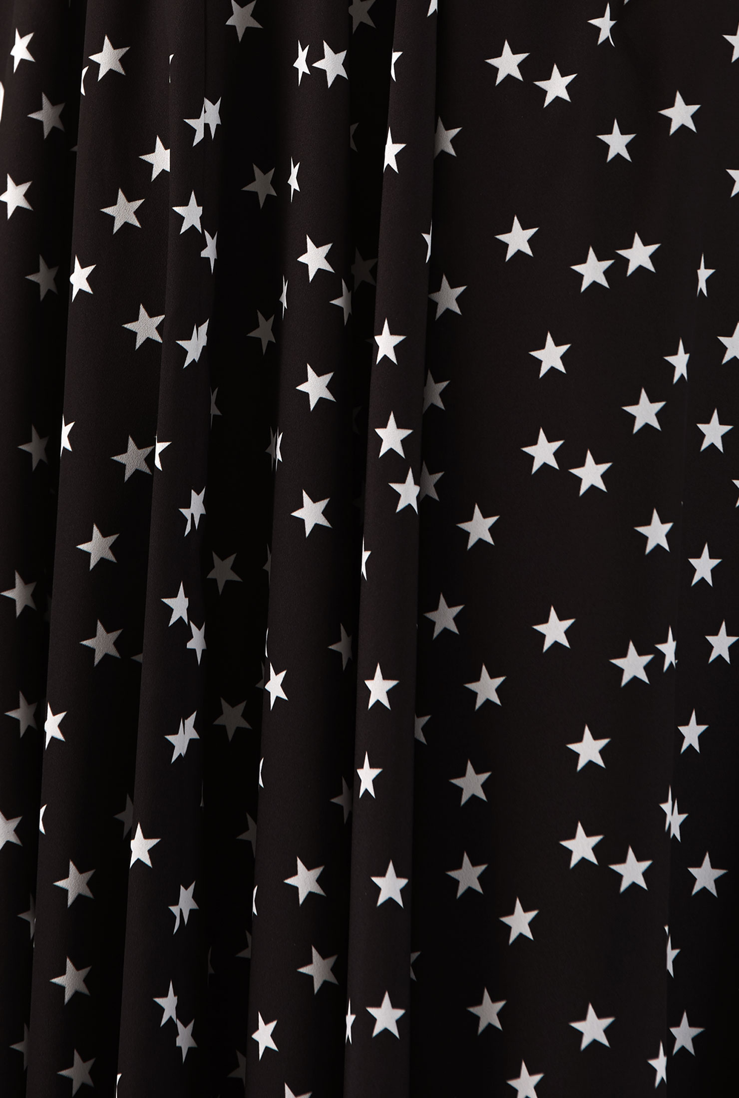 Shop Star print pleated crepe dress | eShakti