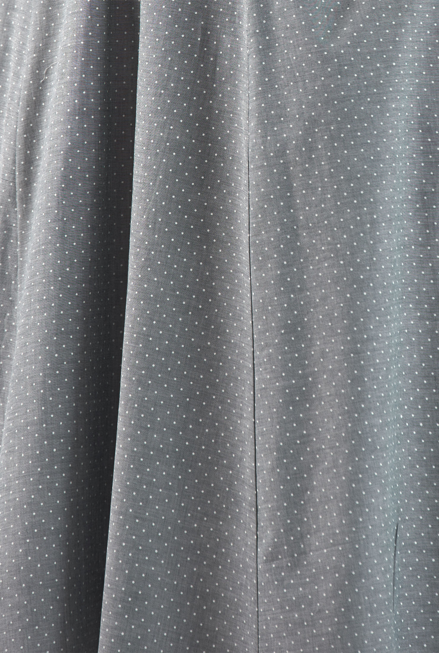 Shop Dot print cotton chambray belted dress | eShakti