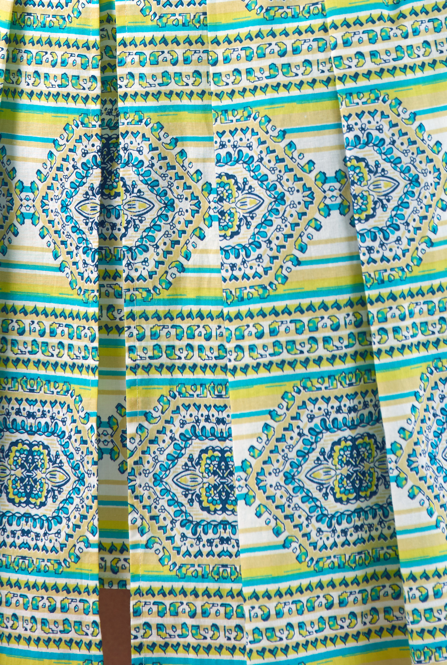 Shop Tile print cotton layered front vent dress | eShakti