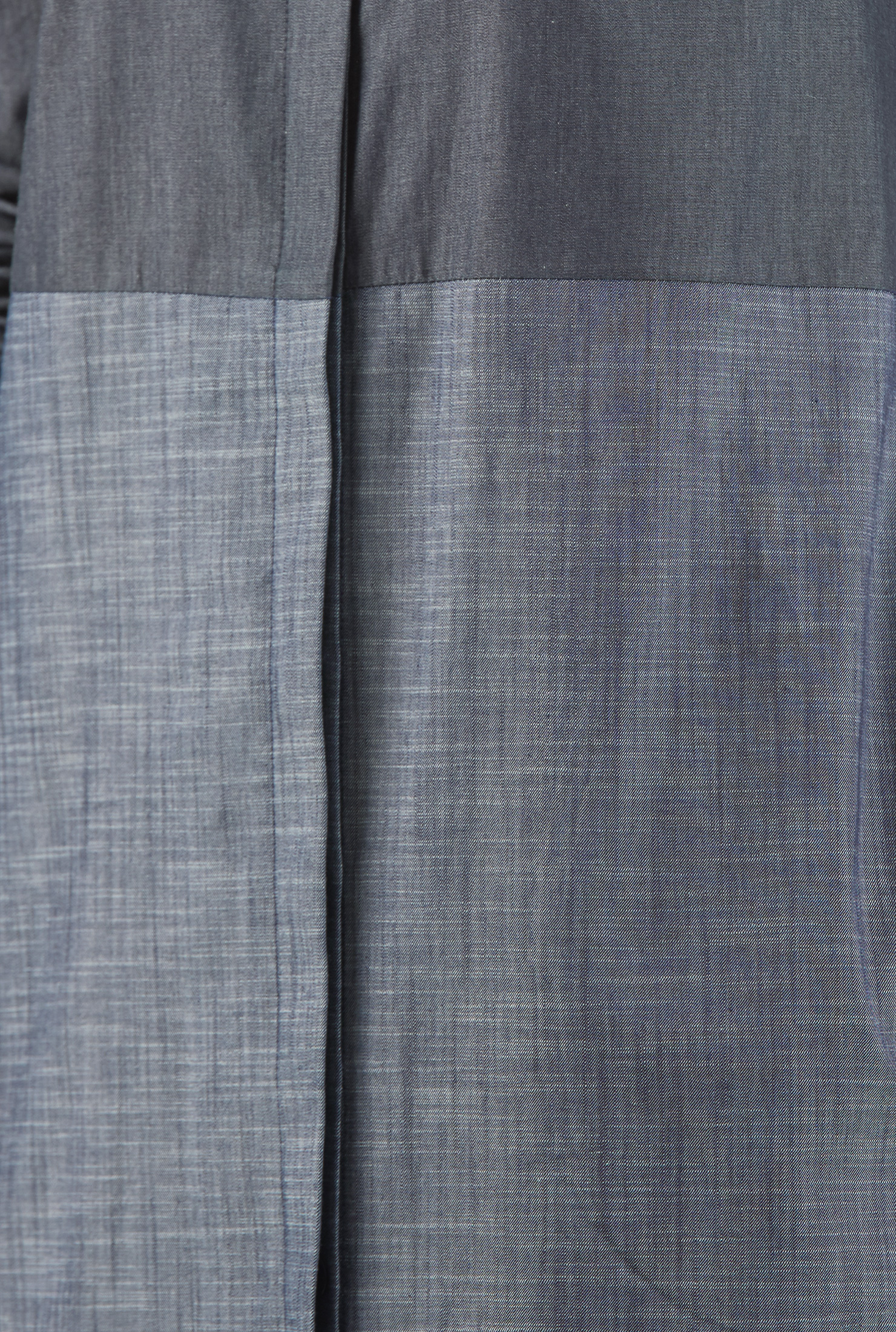 Shop Colorblock high-low hem cotton chambray shirtdress | eShakti