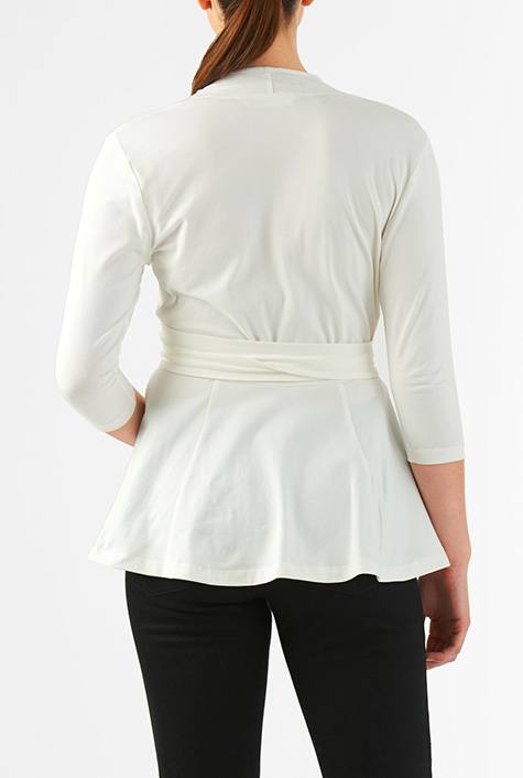 Shop Cotton knit wrap top | eShakti