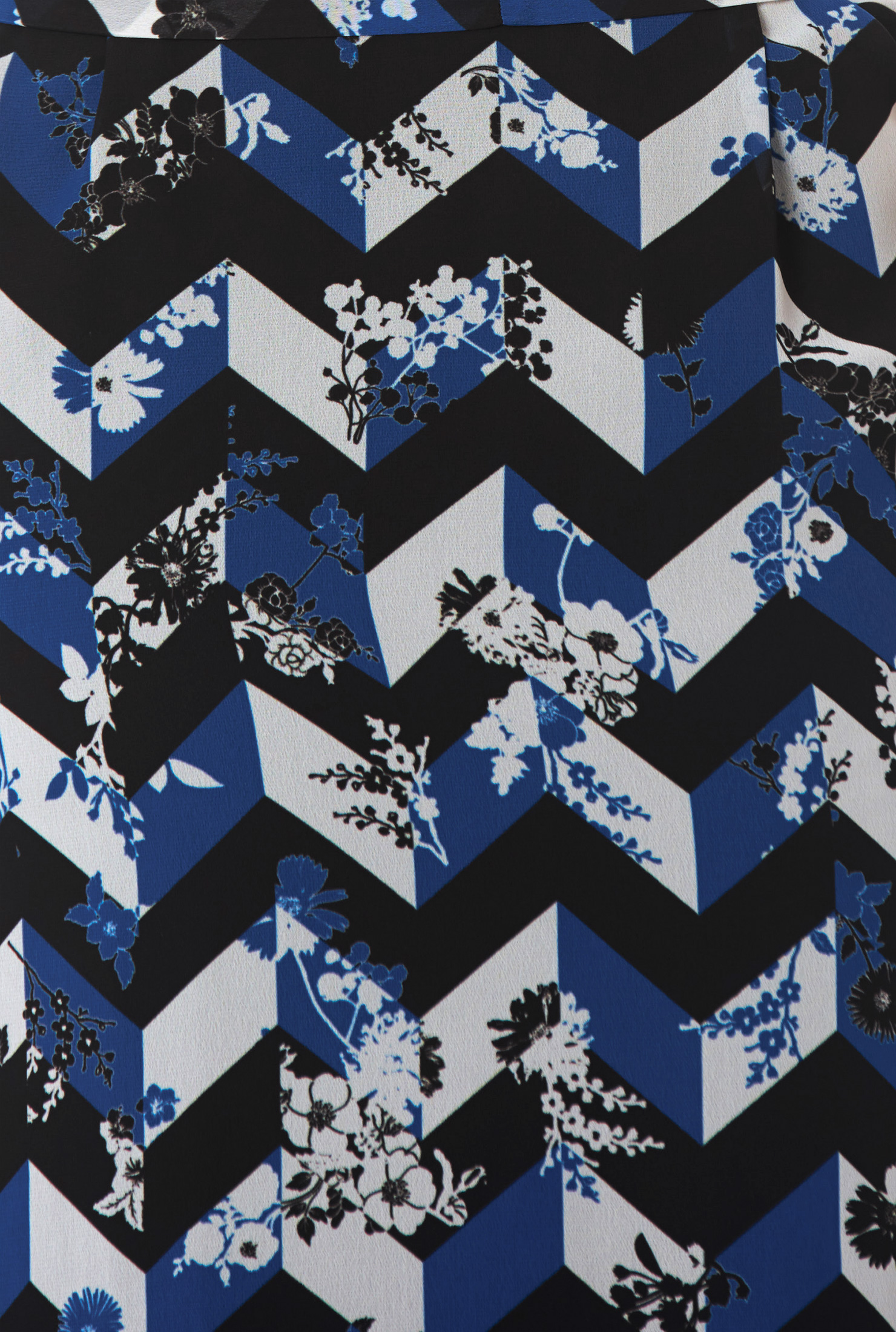 Shop Lace trim chevron print georgette shirtdress | eShakti