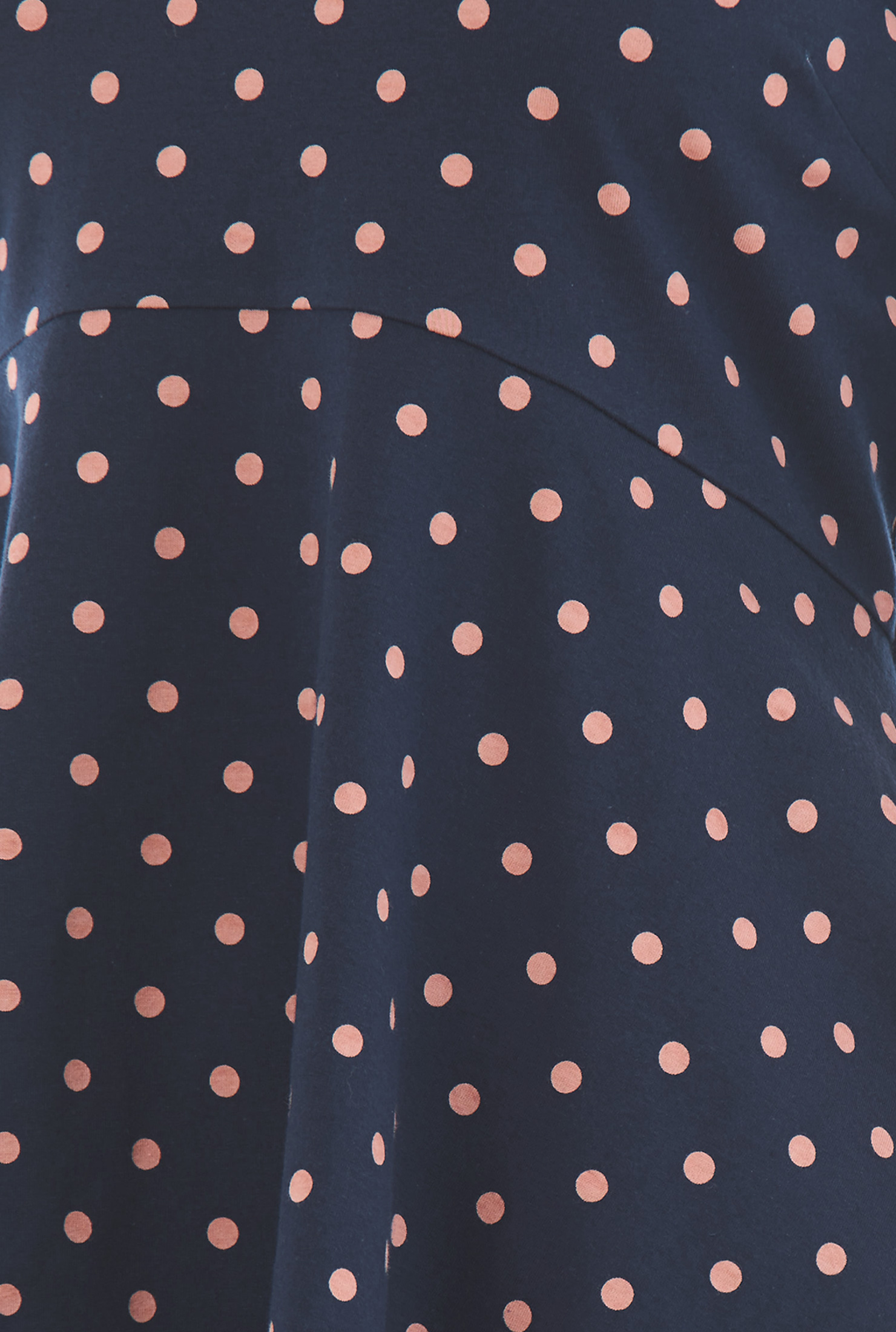 Shop Polka dot print cotton knit peplum top | eShakti