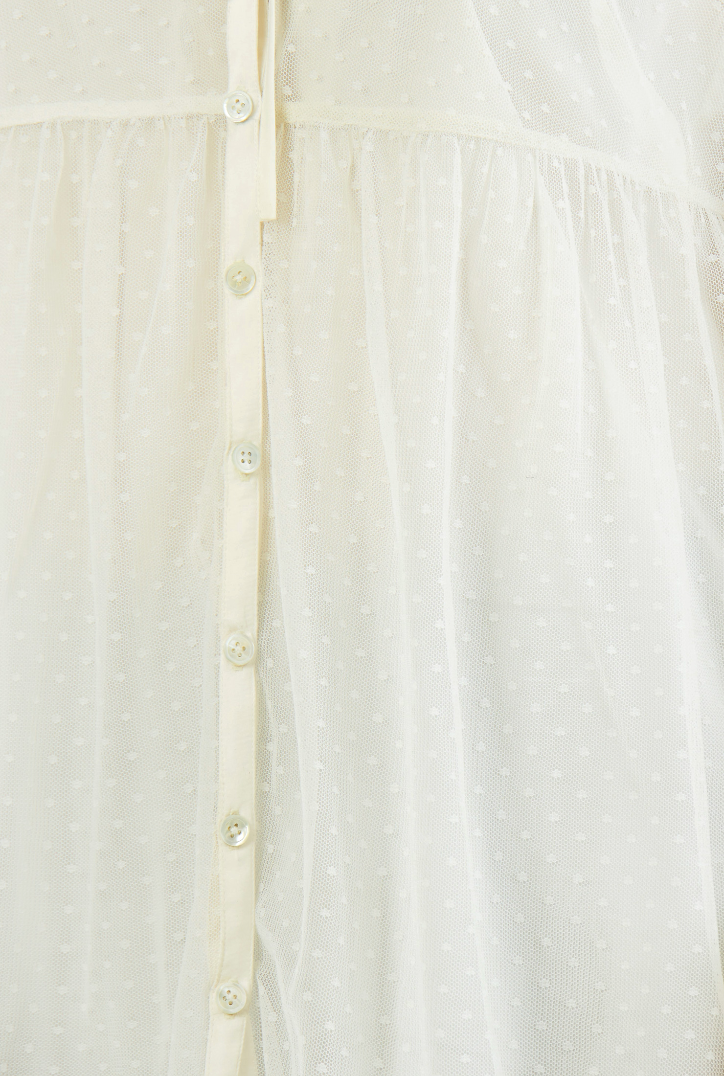 Shop Sheer polka dot tulle ruched top | eShakti