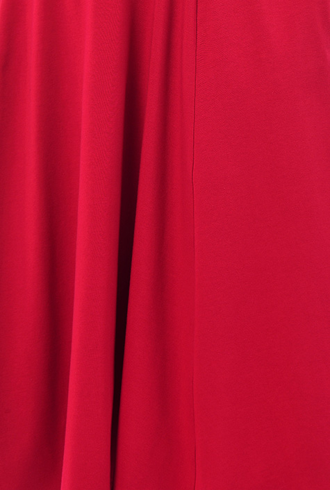 Shop Cotton knit belted fit-and-flare dress | eShakti