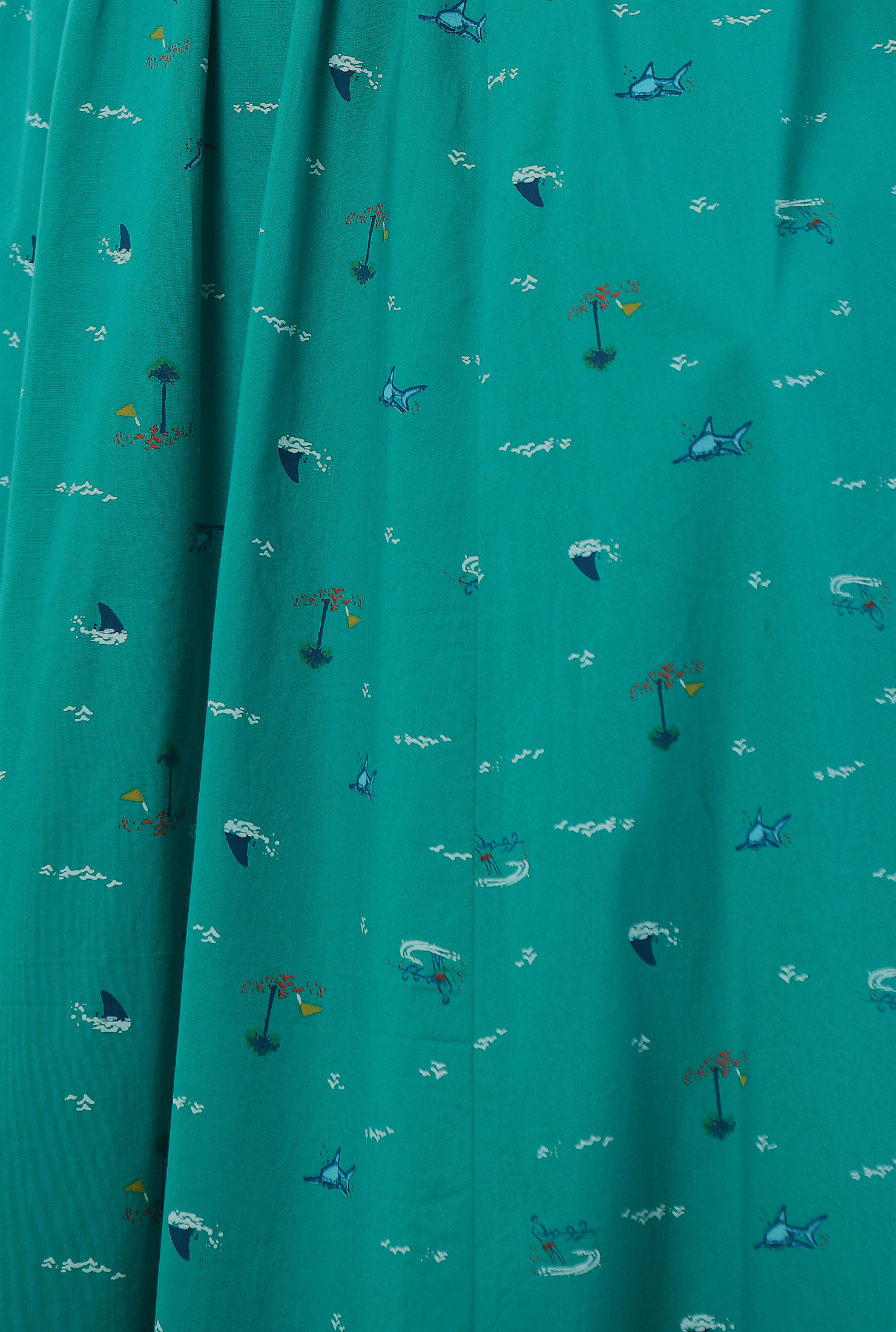 Shop Ocean print surplice cotton maxi dress | eShakti