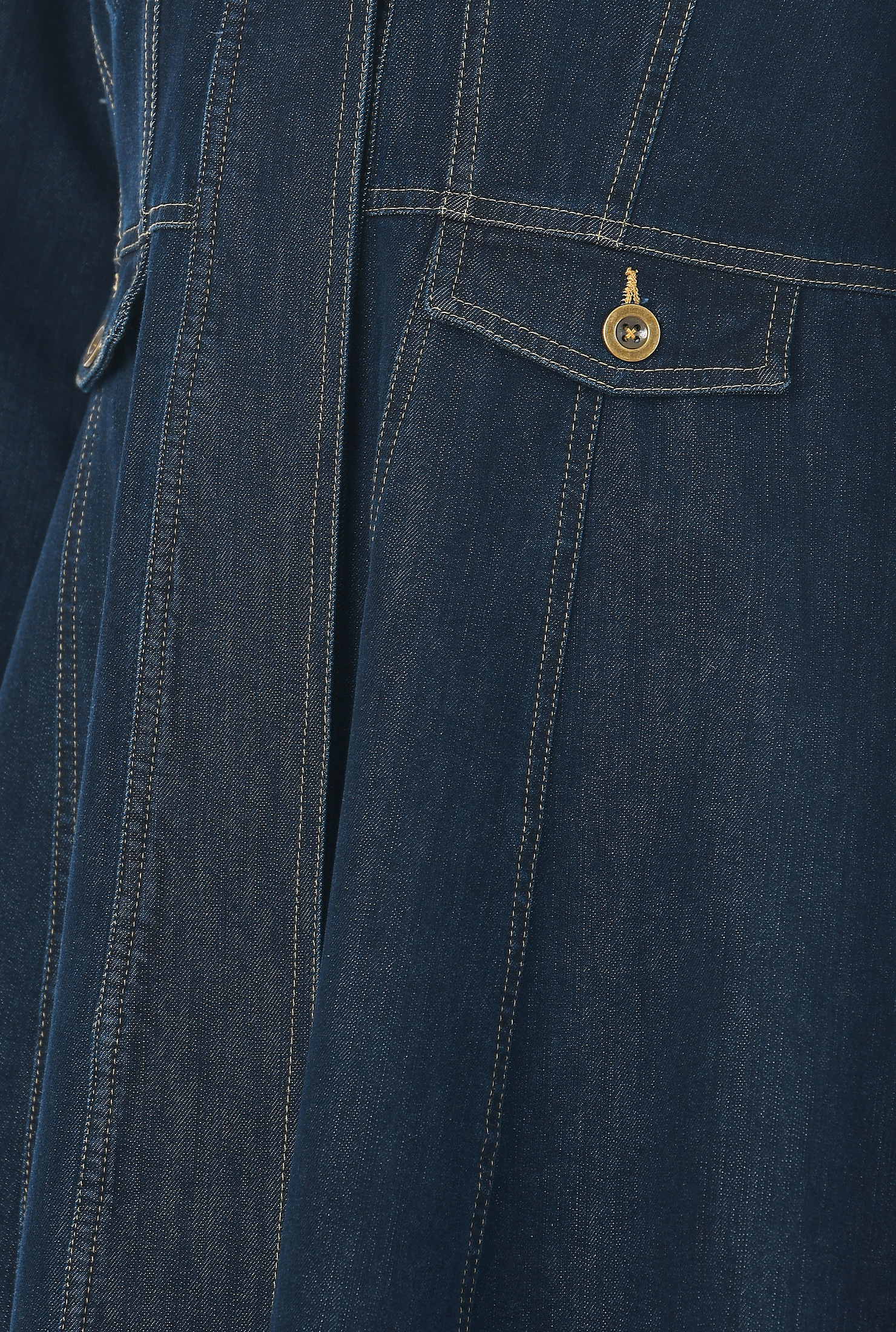 Shop Deep indigo denim peplum jacket | eShakti