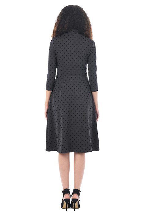 Shop Tie front star print cotton knit dress | eShakti