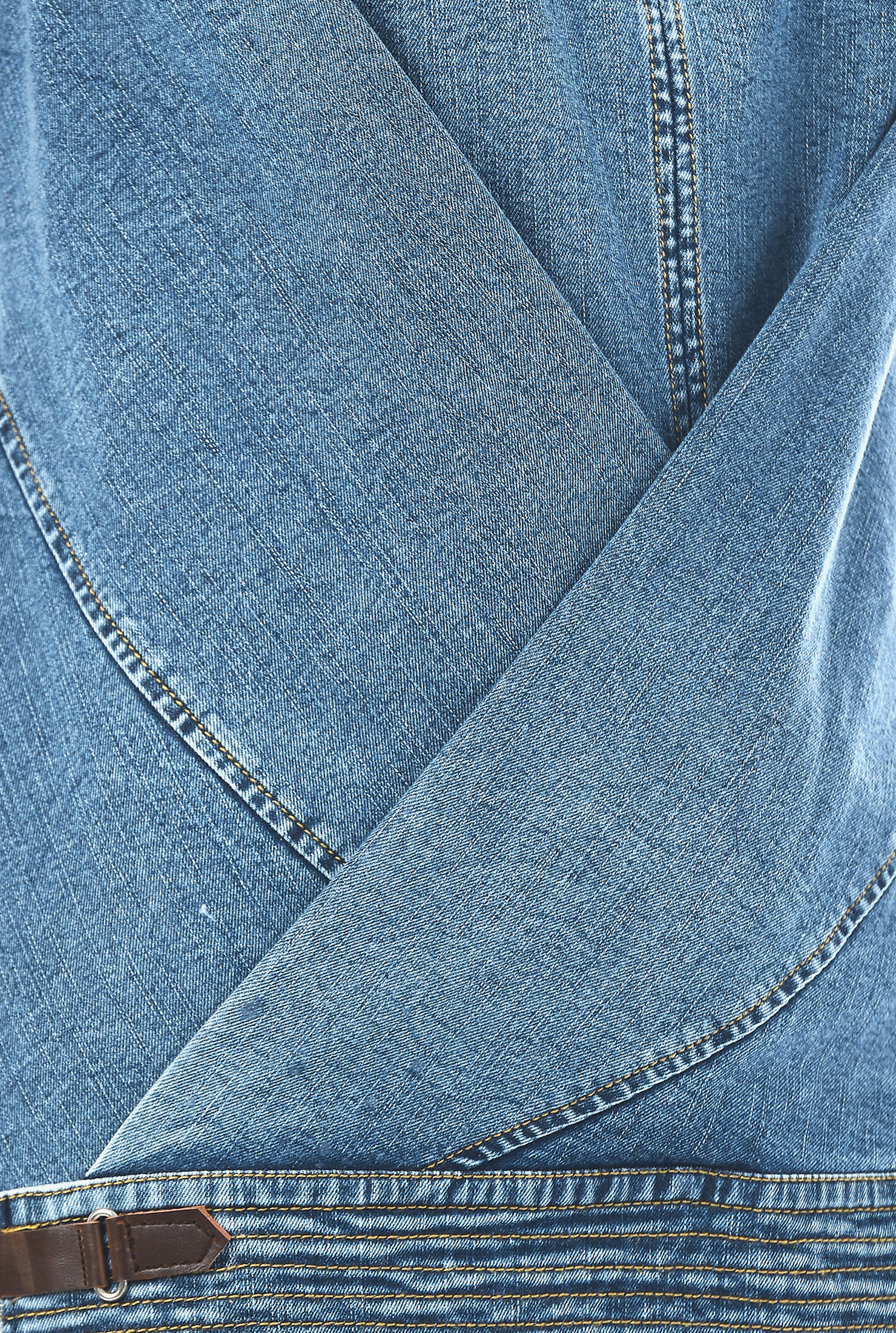 Shop Frayed edge vintage wash denim top | eShakti