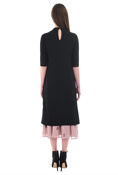 Shop Insect print mixed media two-piece dress | eShakti