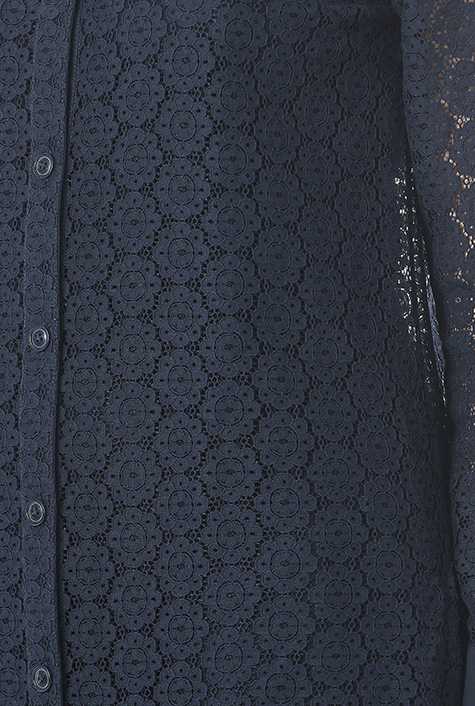 Shop Floral lace top and wide-leg ponte knit pants | eShakti