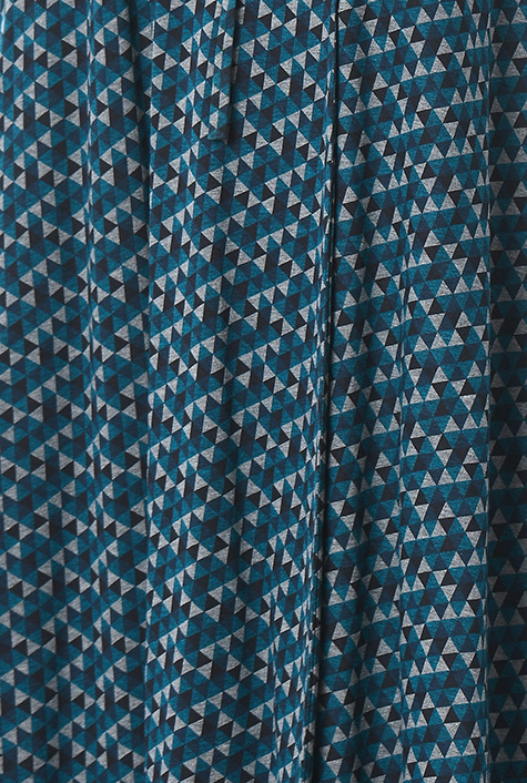 Shop Geo print cotton knit wrap dress | eShakti