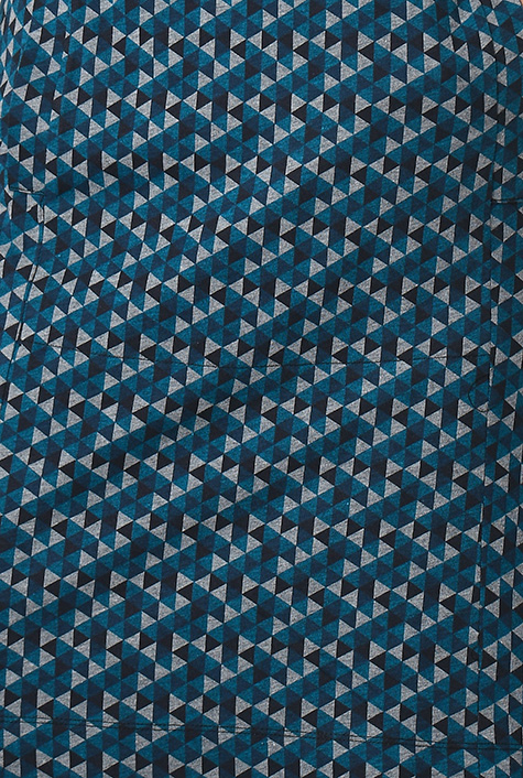 Shop Geo print cotton knit shift dress | eShakti