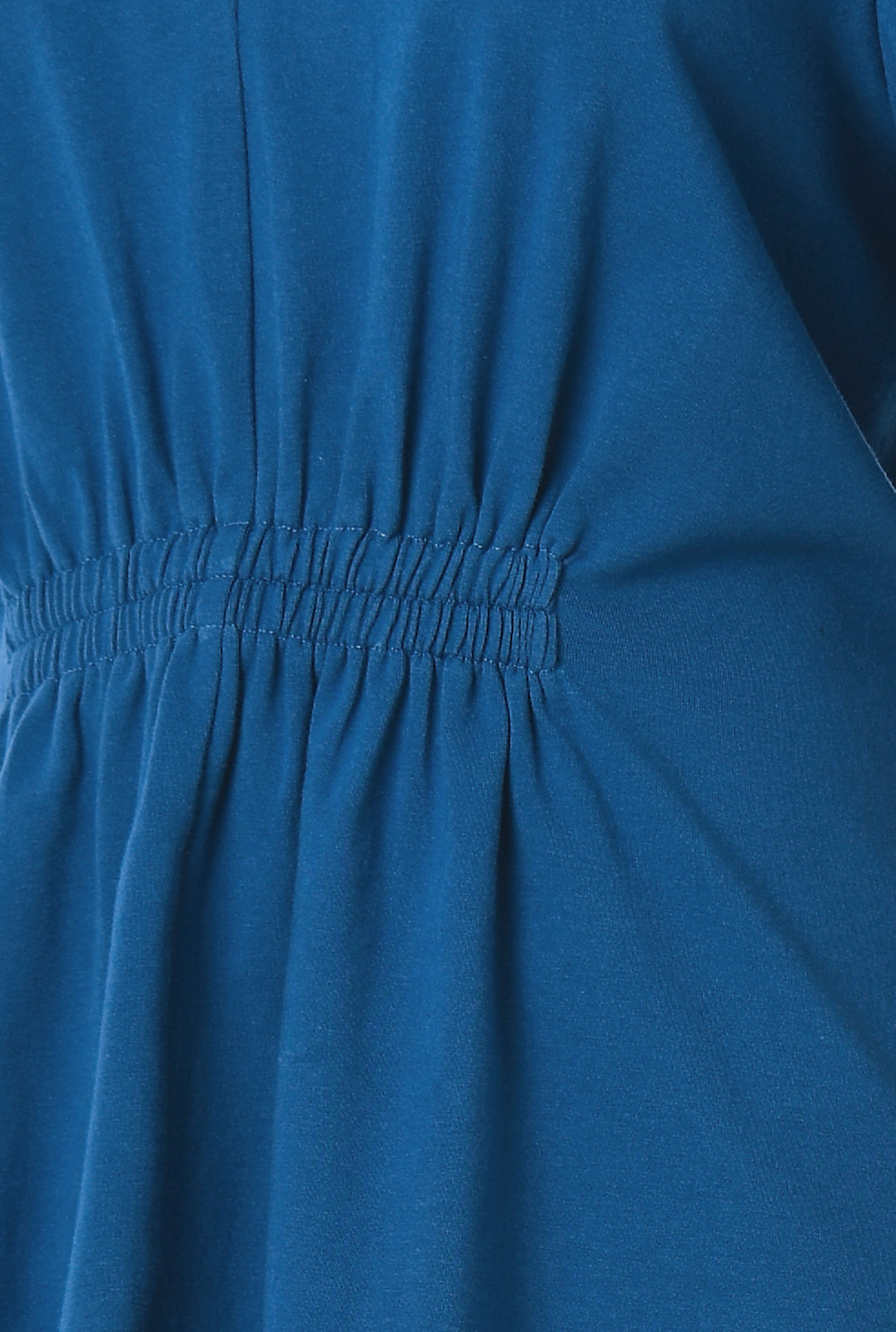 Shop Elastic smocked cotton knit top | eShakti