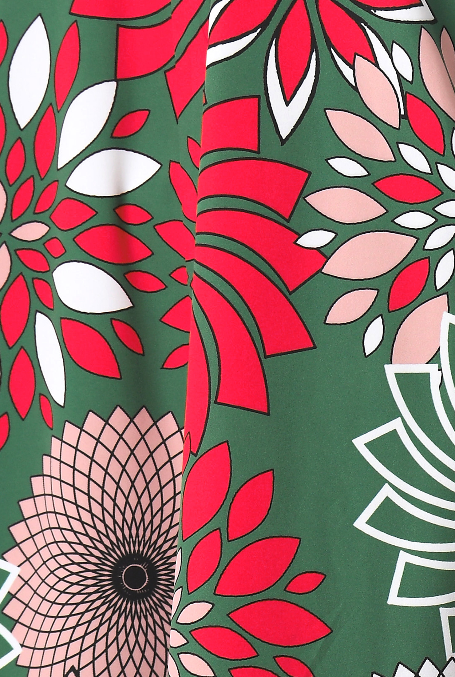 Shop High-low hem graphic floral crepe shirtdress | eShakti