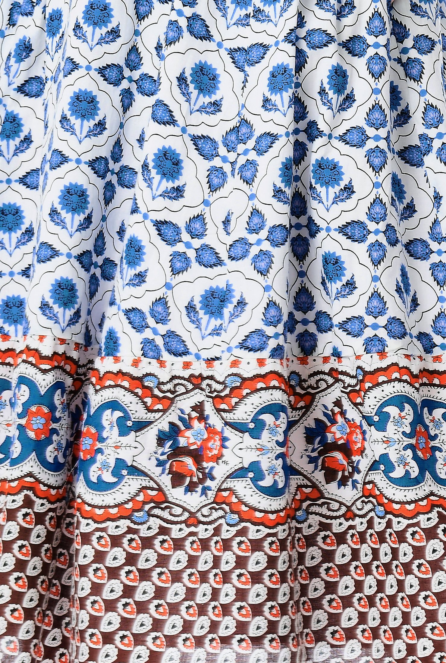 Shop Floral tile print cotton dress | eShakti