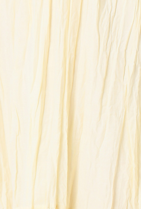 Shop Floral eyelet crinkle cotton swing dress | eShakti