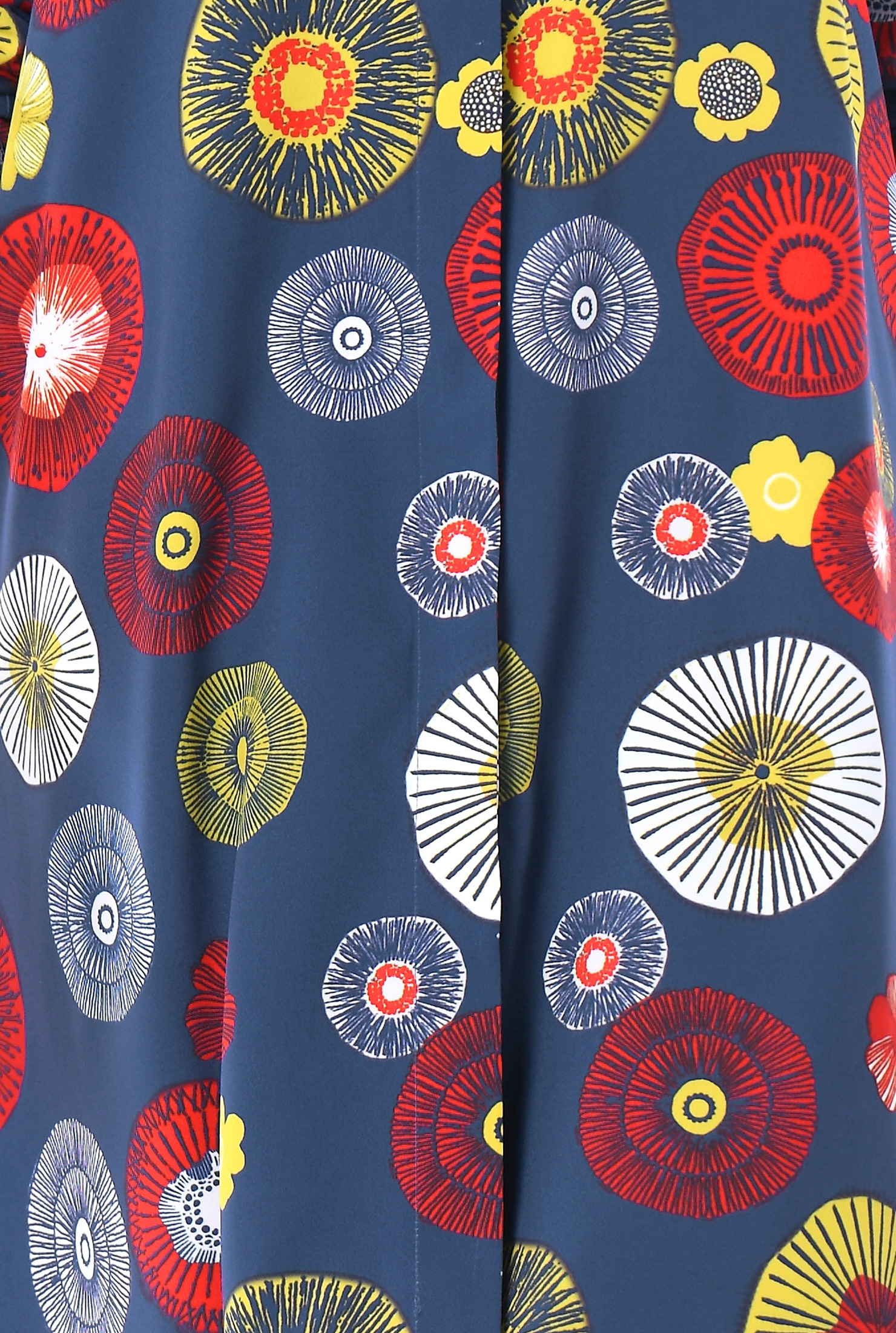 Shop High-low hem graphic floral crepe shirtdress | eShakti