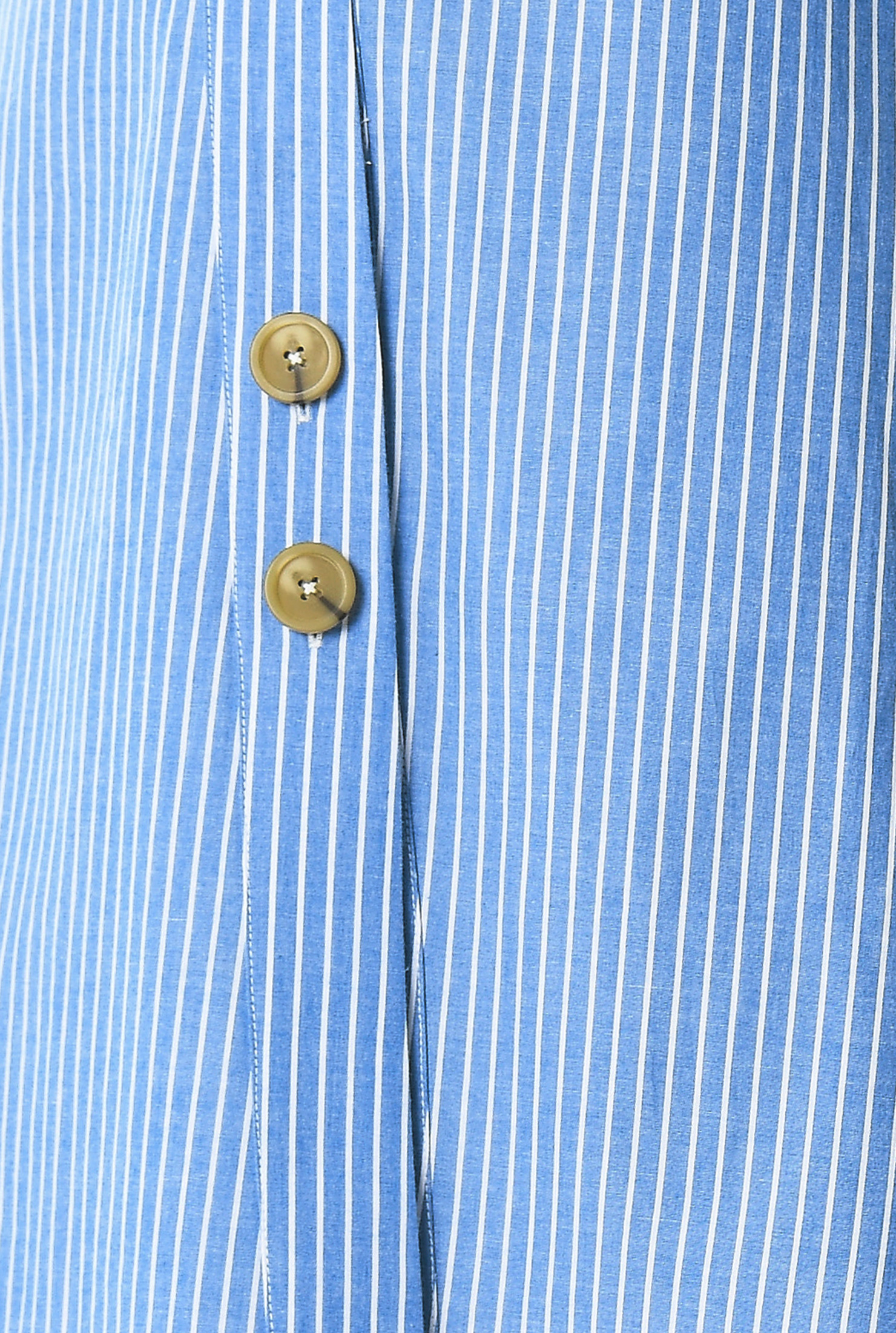 Shop Pinstripe cotton asymmetric button empire tunic | eShakti