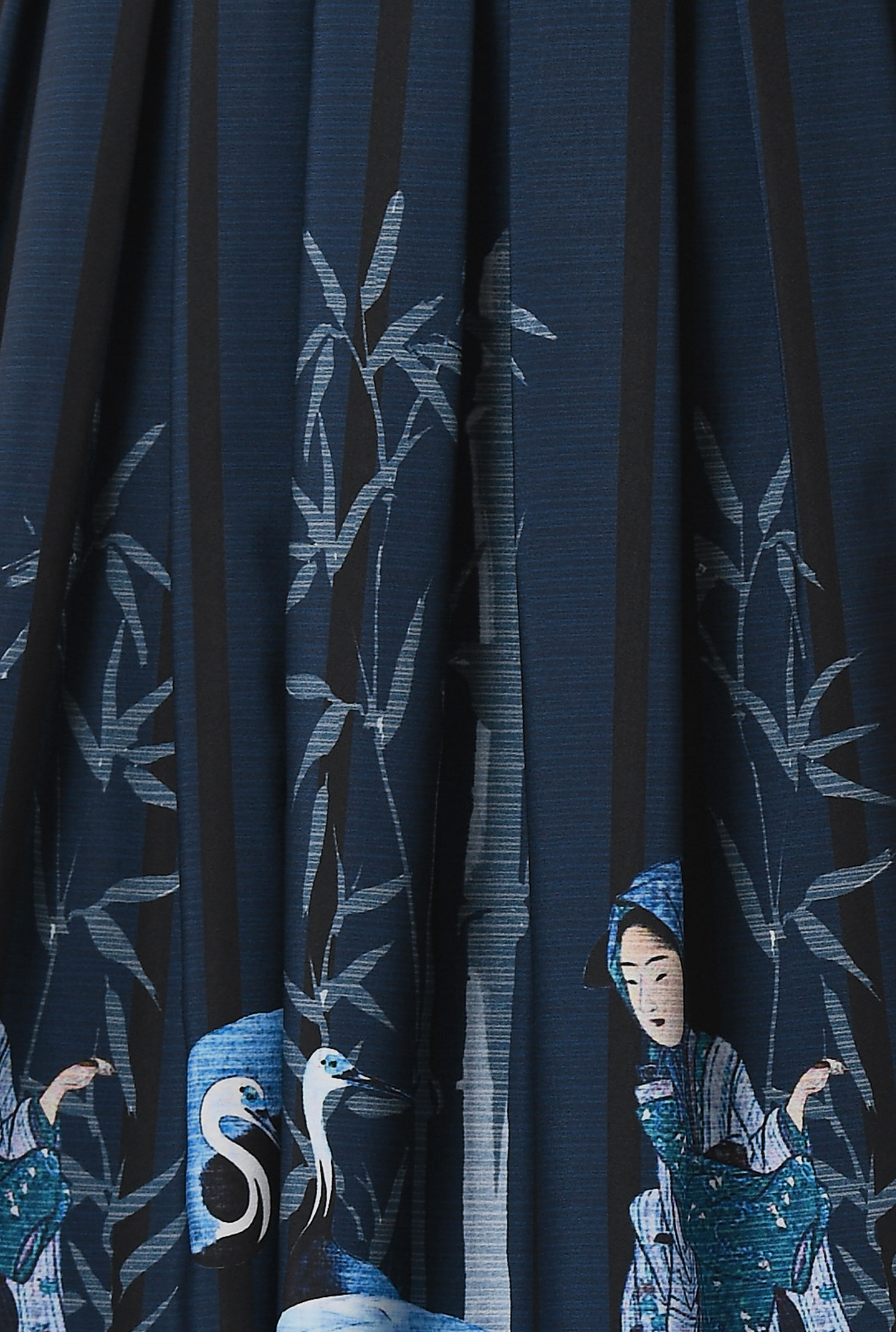 Shop Geisha print belted mixed media dress | eShakti