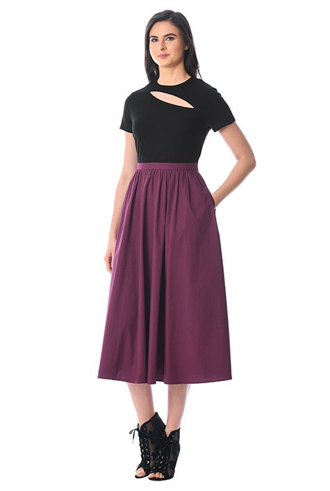 Shop Cut-out front mixed media dress | eShakti