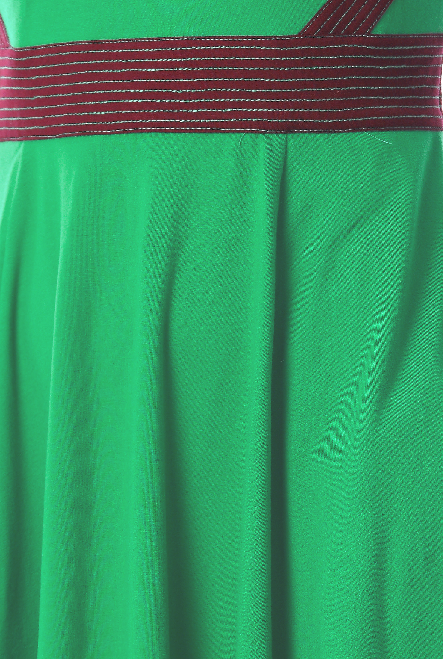 Shop Contrast trim cotton knit dress | eShakti