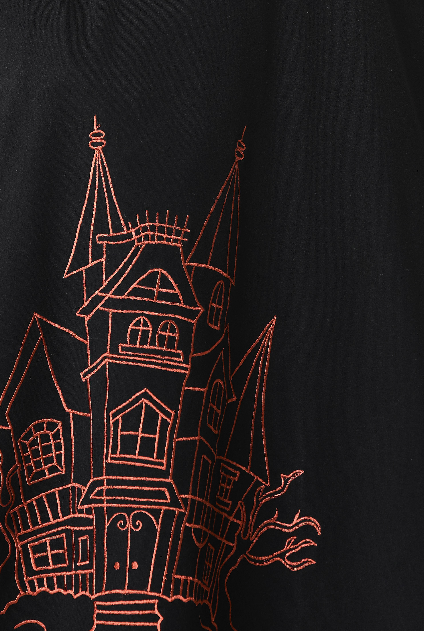 Shop Haunted house embellished cotton knit dress | eShakti