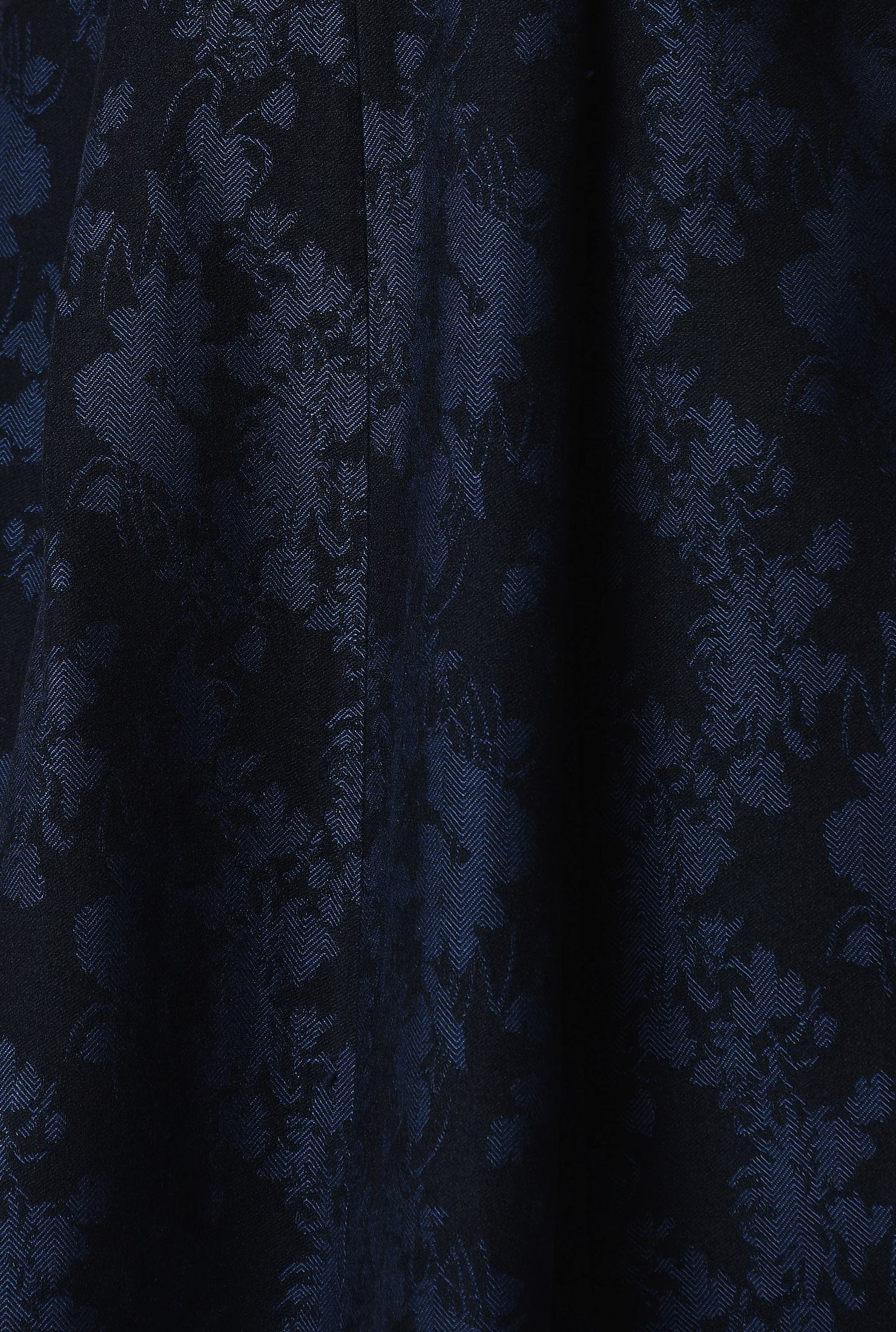 Shop Floral jacquard wool blend A-line dress | eShakti