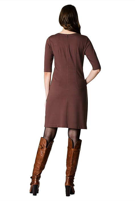 Shop Ponte knit shift dress | eShakti