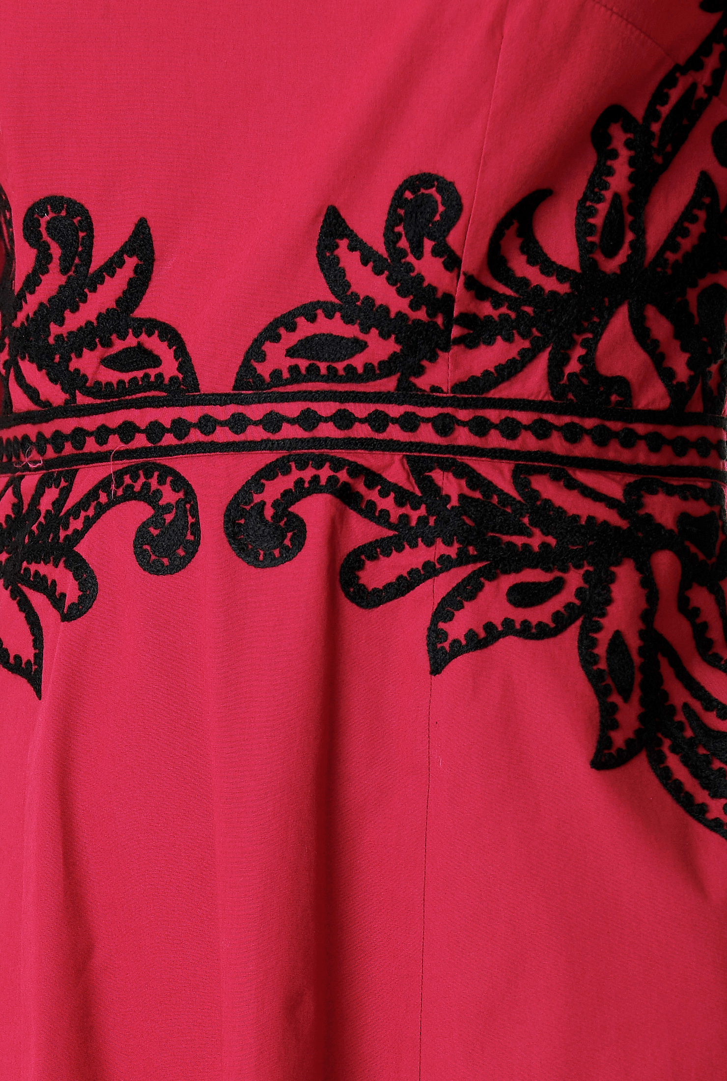 Shop Filigree wool embellished cotton poplin dress | eShakti