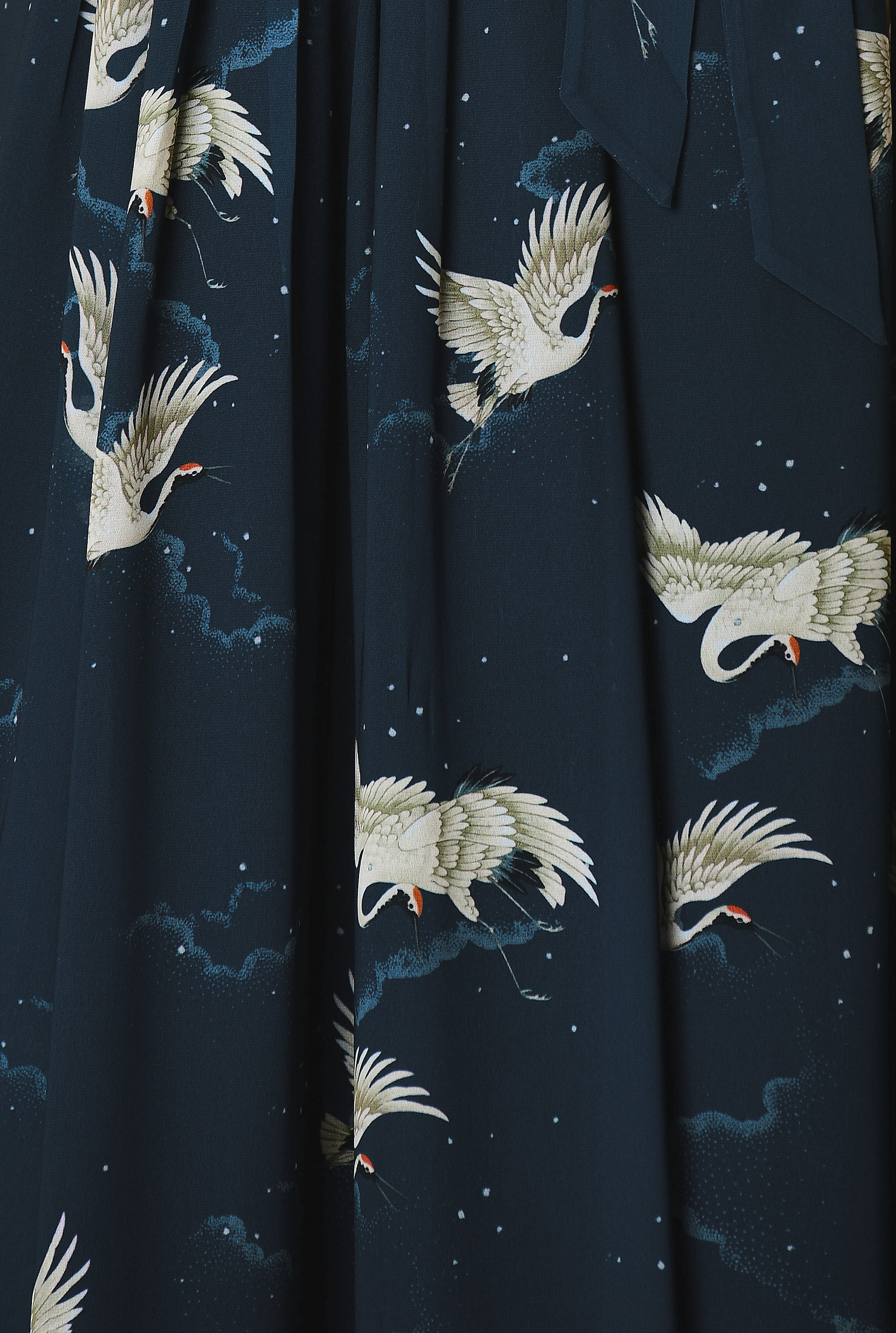 Shop Flying bird print georgette kimono wrap dress | eShakti