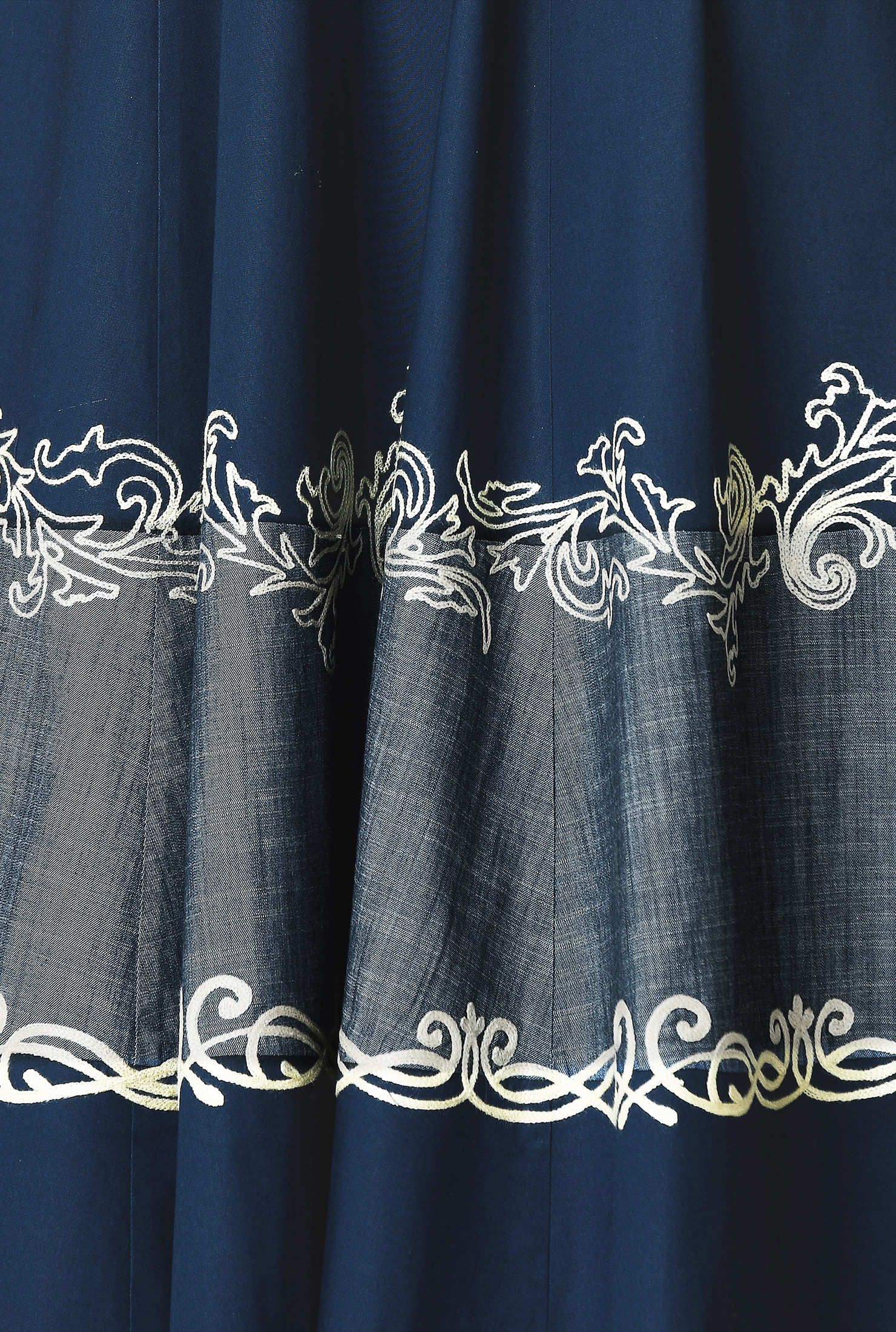 Shop Filigree embellished cotton poplin dress | eShakti