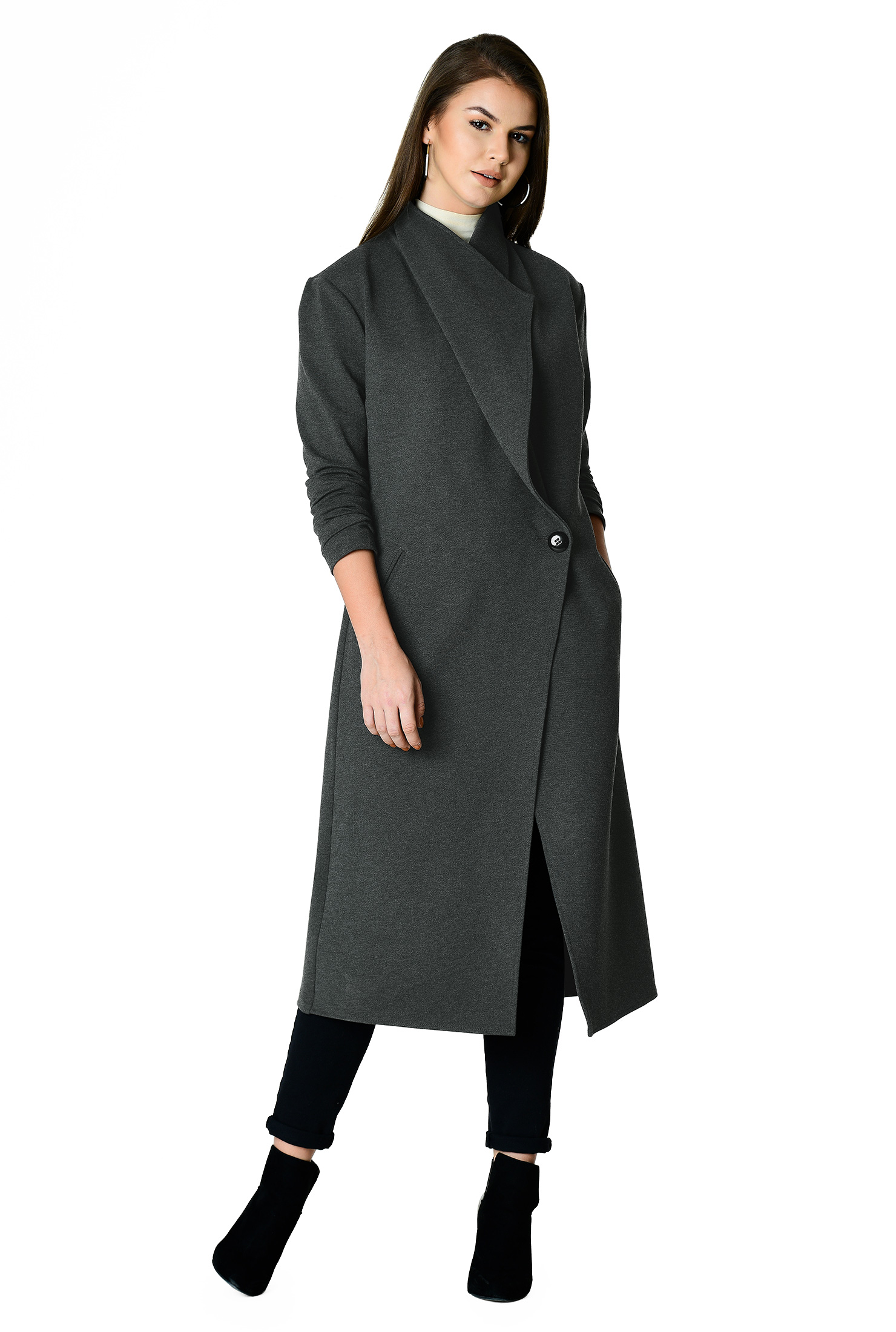 Shop Wing lapel ponte knit jacket | eShakti