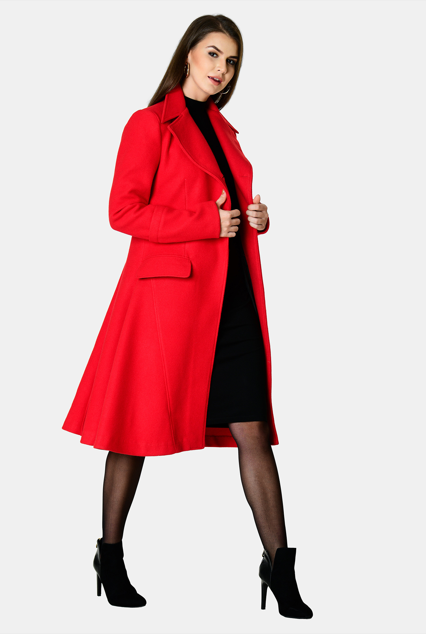 Shop Vibrant wool blend frock coat | eShakti