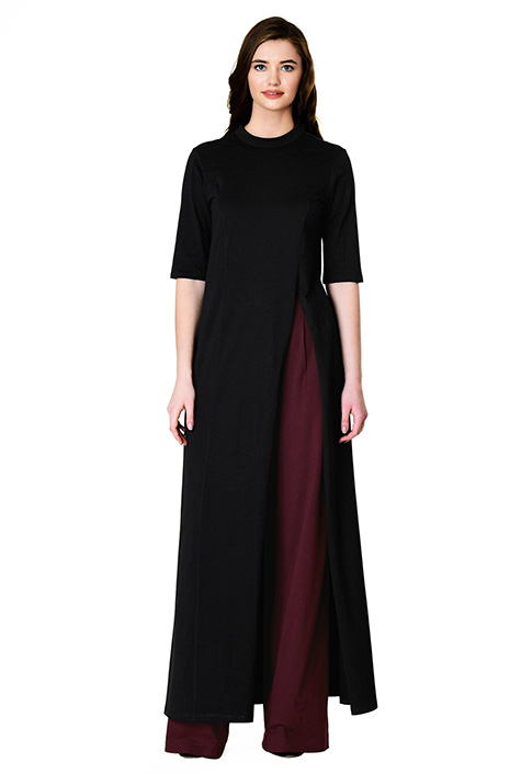 Shop Cotton knit tunic and pants set | eShakti