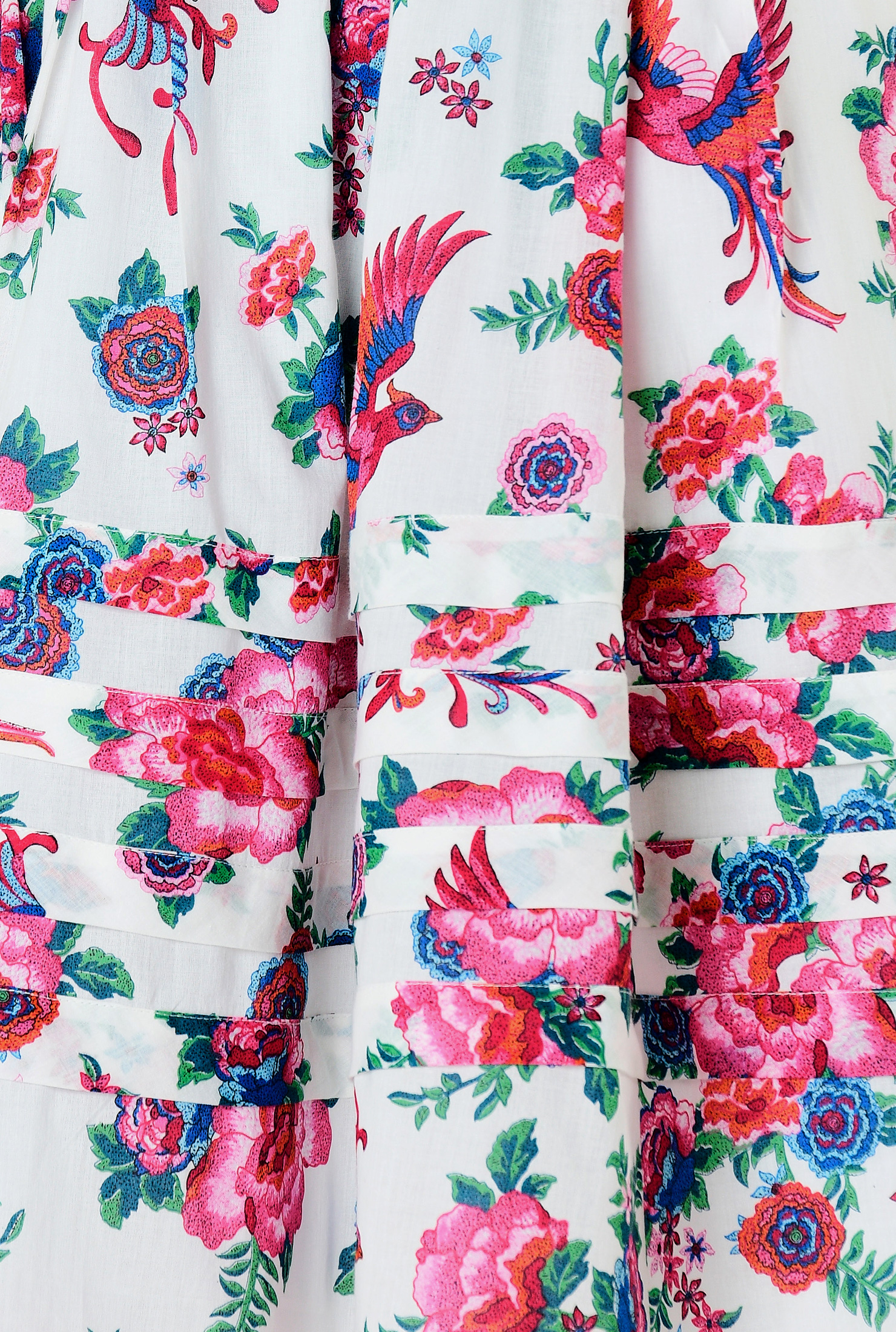 Shop Bird print cotton Chelsea dress | eShakti