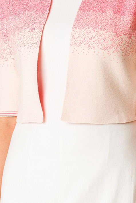 Shop Ombre stripe sweater knit bolero | eShakti