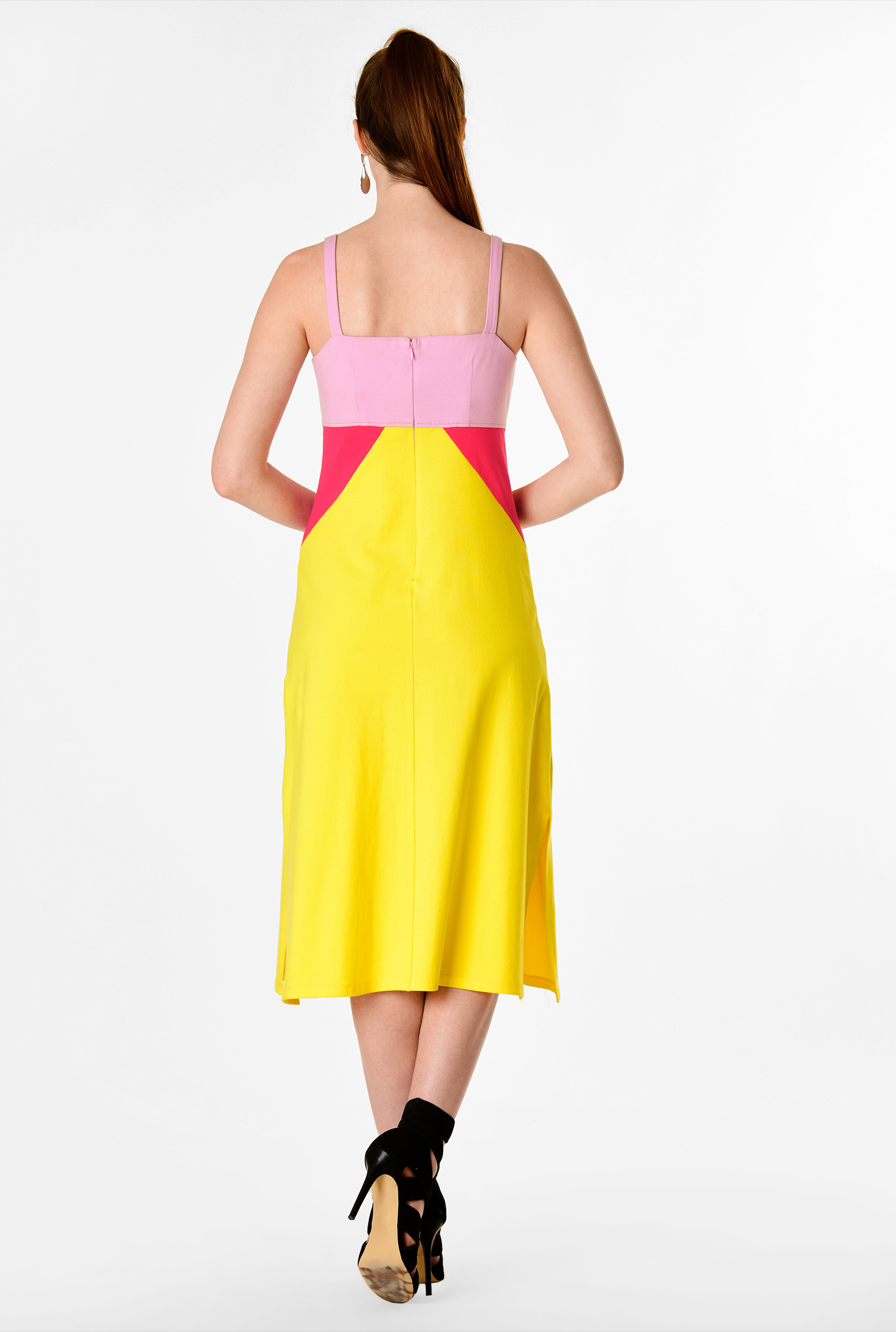 Shop Colorblock cotton knit empire sundress | eShakti