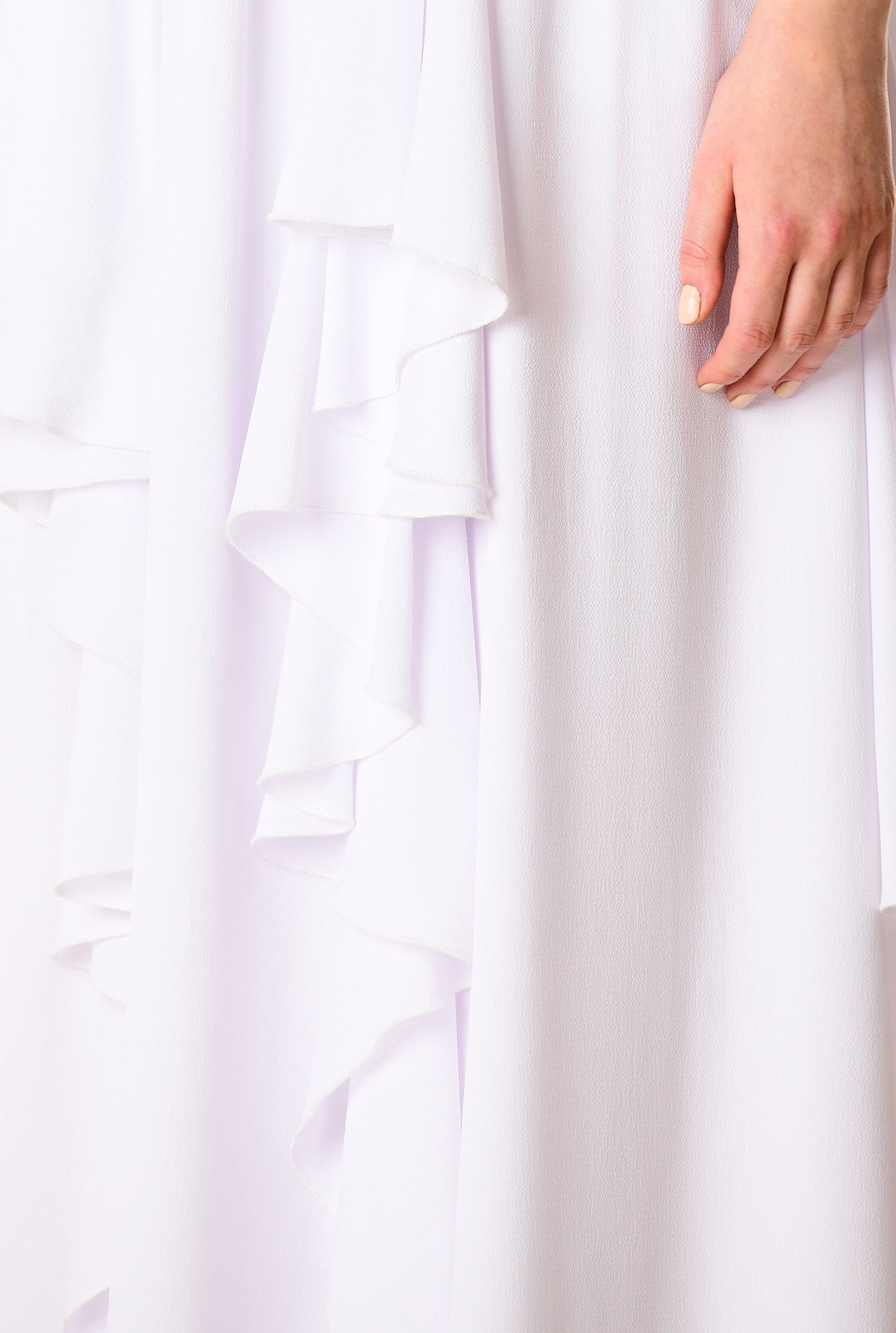 Shop Ruffle cascade chiffon maxi dress | eShakti