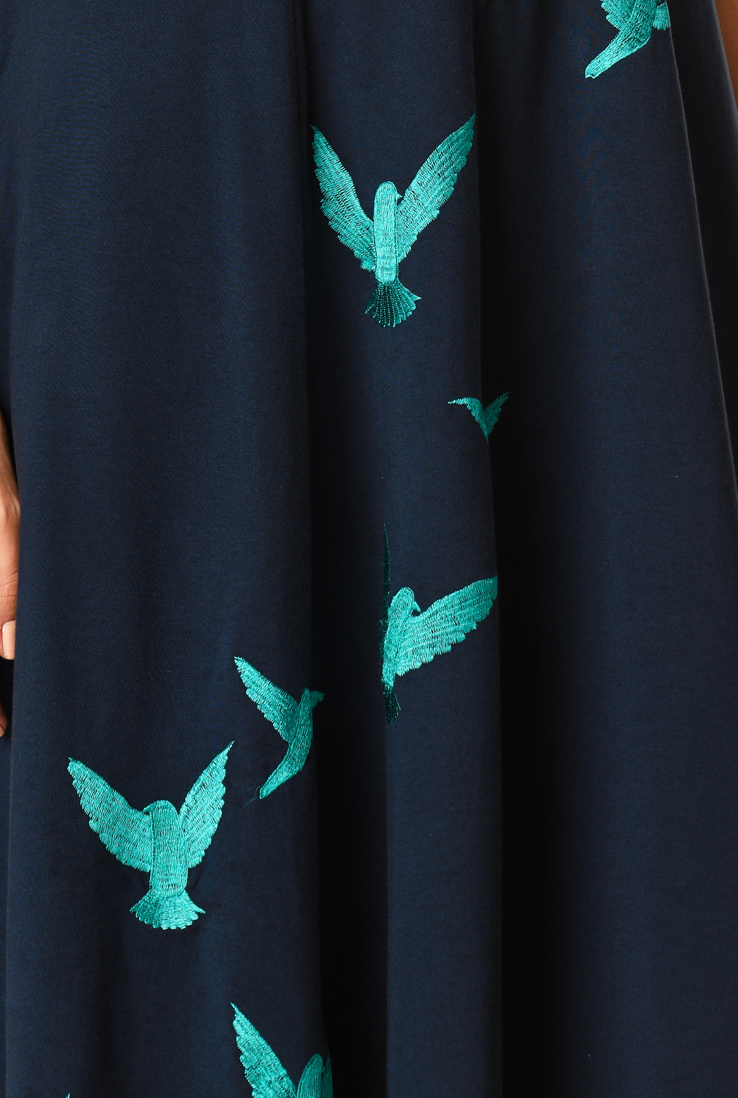 Shop Bird embellished cotton knit dress | eShakti