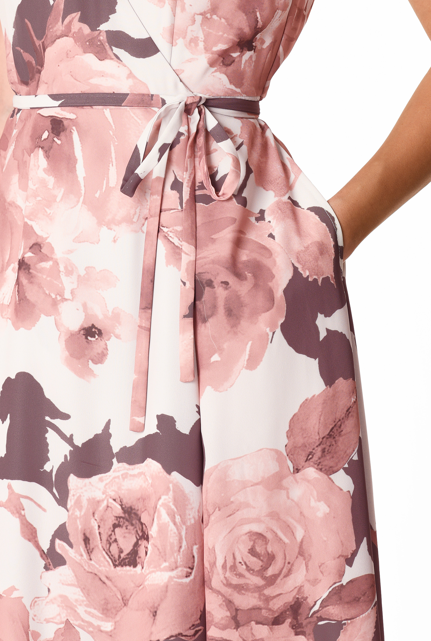 Shop Floral print crepe wrap dress | eShakti