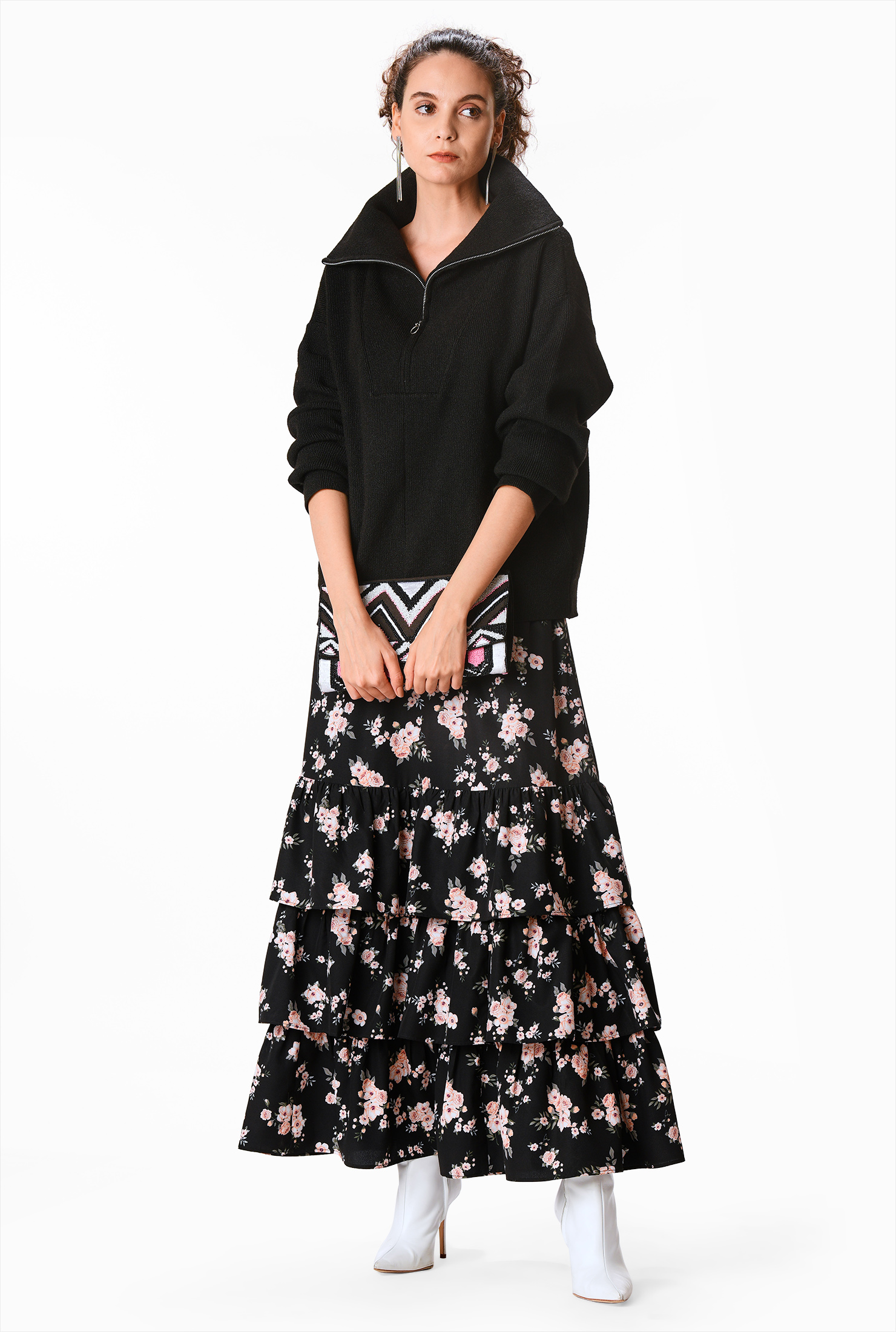 Shop Half-zip front pullover | eShakti